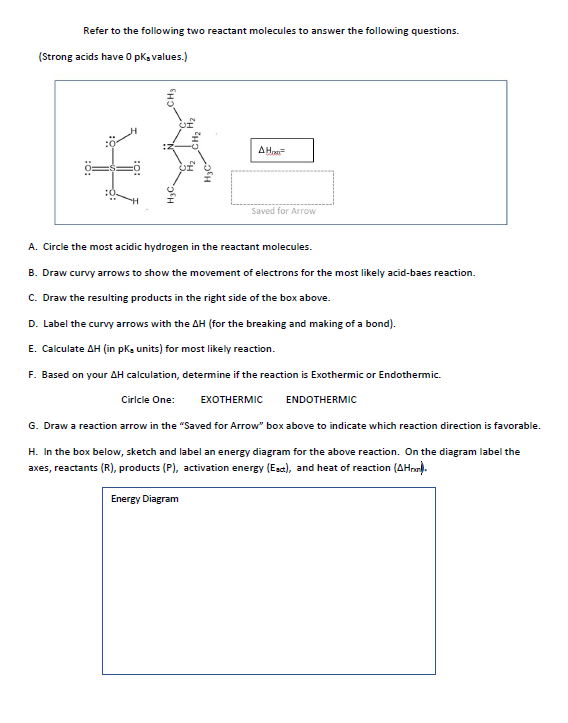 Solved Refer to the following two reactant molecules to | Chegg.com
