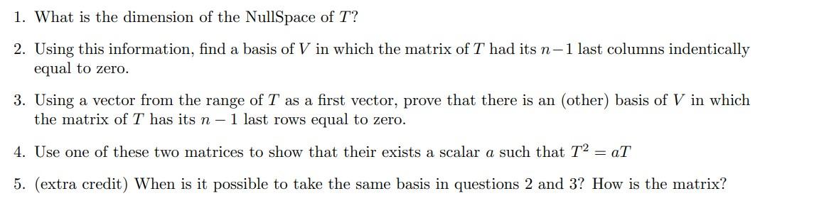 Solved B : Let T be a the linear operator in F3 given by | Chegg.com