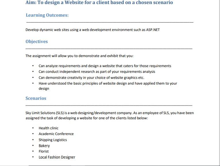 solved-aim-to-design-a-website-for-a-client-based-on-a-chegg