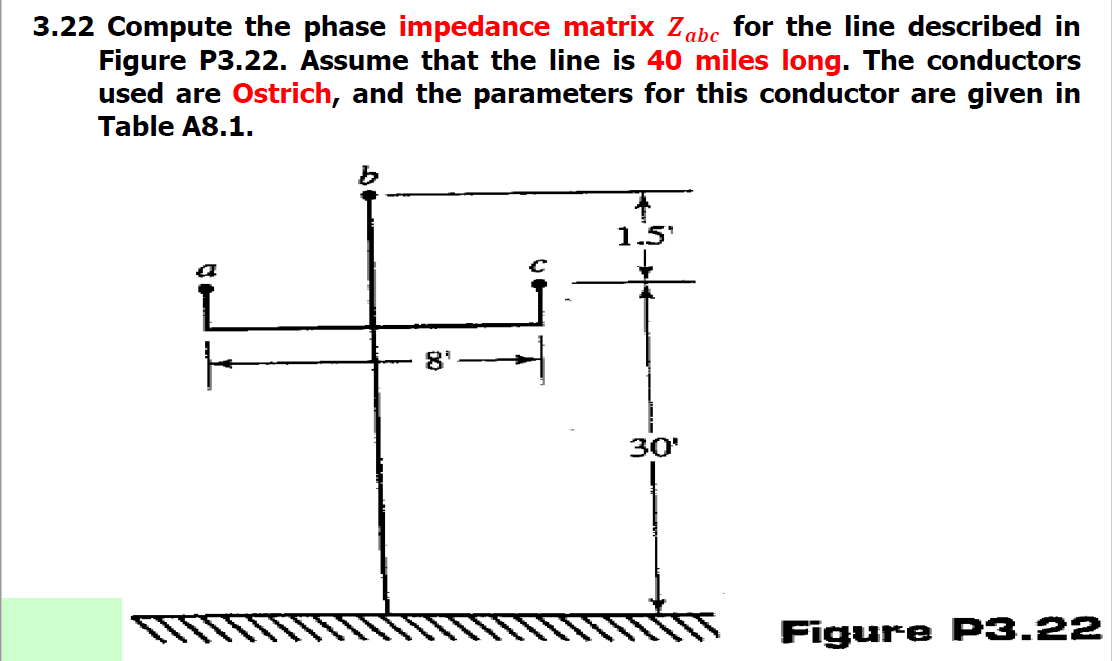 Compute the phase impedance matrix 𝒁𝒂bc for the | Chegg.com