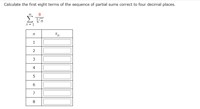 Solved Calculate the first eight terms of the sequence of | Chegg.com