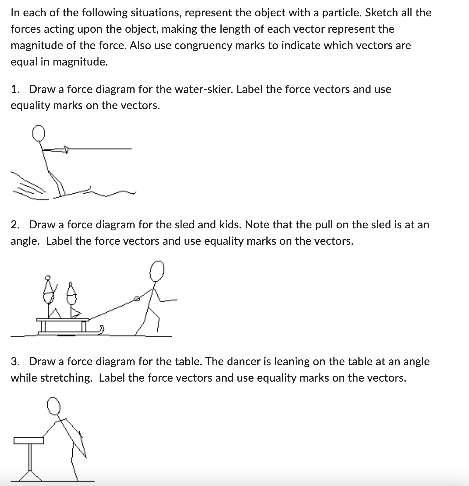 Solved In each of the following situations, represent the | Chegg.com