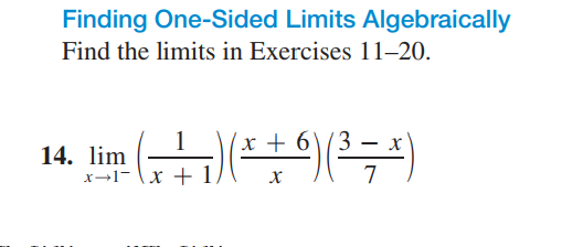 Solved Finding One Sided Limits Algebraically Find The