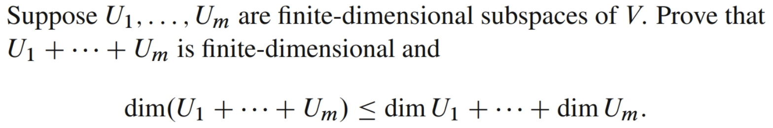 Solved Suppose U1,…,Um are finite-dimensional subspaces of | Chegg.com