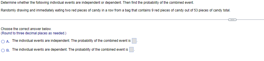 Solved Determine whether the following individual events are | Chegg.com