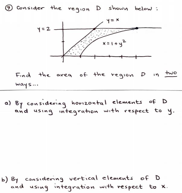 Solved Consider the region D shown below: y=* Y=2 + y x=1+y? | Chegg.com