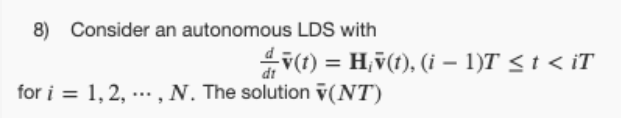 Solved Consider an ﻿autonomous LDS | Chegg.com