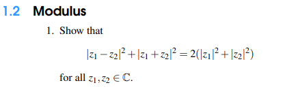 Solved 1.2 Modulus 1. Show that | Chegg.com