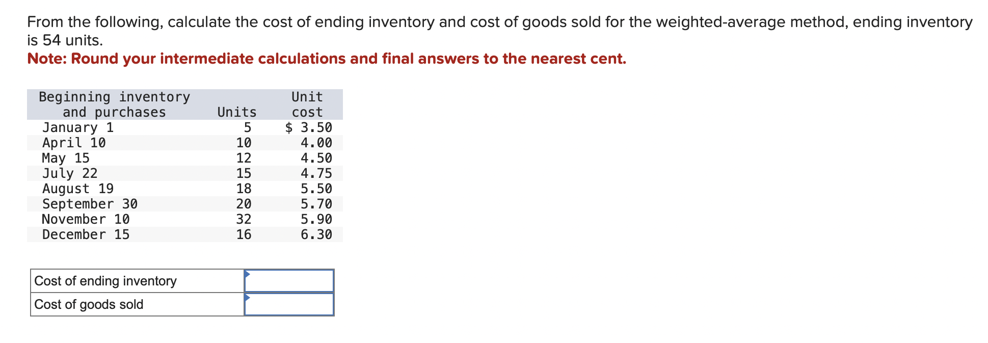 Solved Help, I keep getting it wrong From the following, | Chegg.com