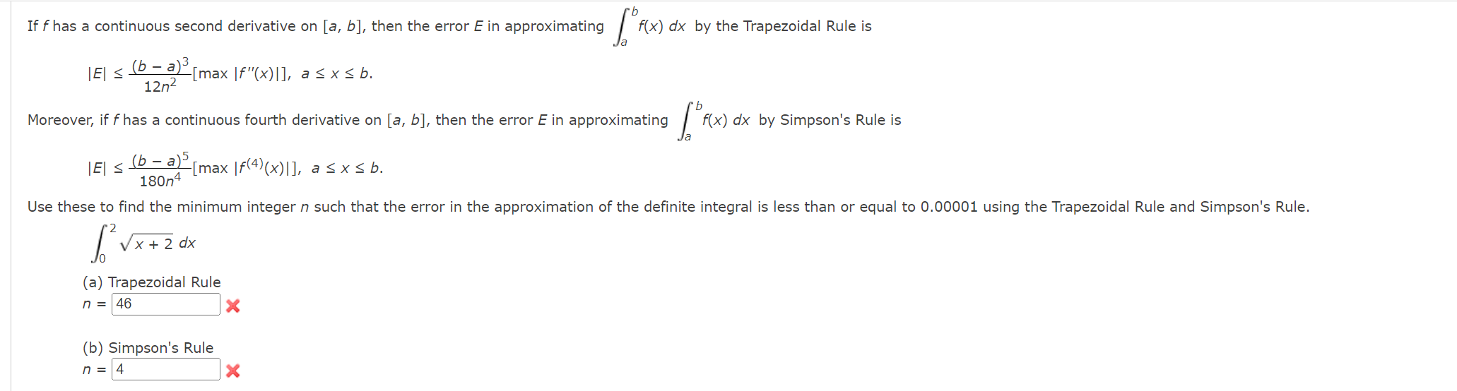 Solved If f has a continuous second derivative on [a, b], | Chegg.com