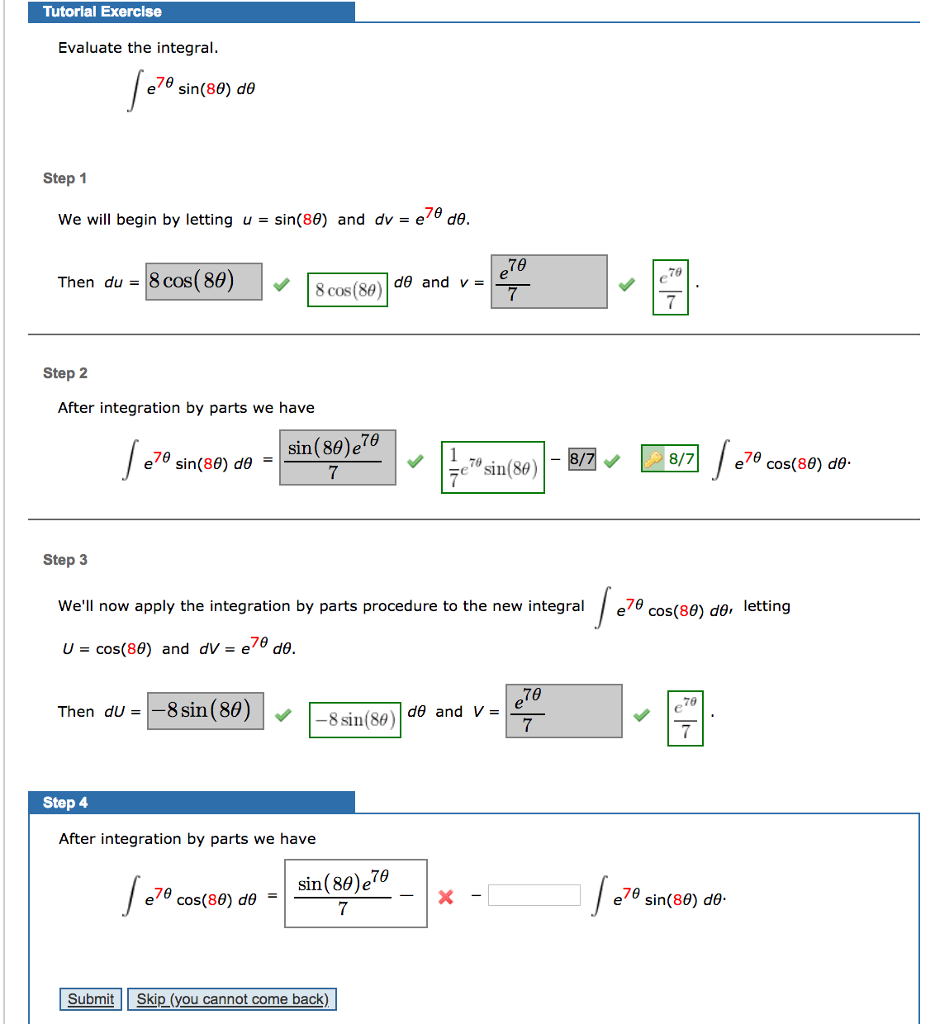 Solved Tutorial Exercise Evaluate the integral Step 1 we | Chegg.com