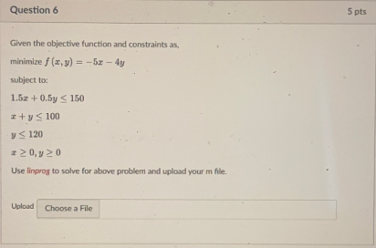 Solved Given the objective function and constraints as, | Chegg.com