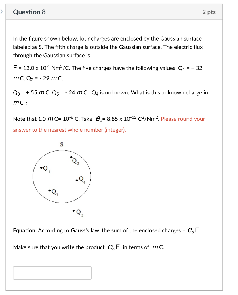 Solved In the figure shown below, four charges are enclosed | Chegg.com