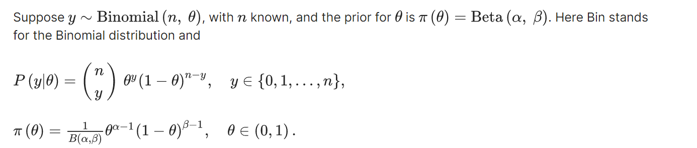 Solved Suppose y Binomial (n, 0), with n known, and the | Chegg.com