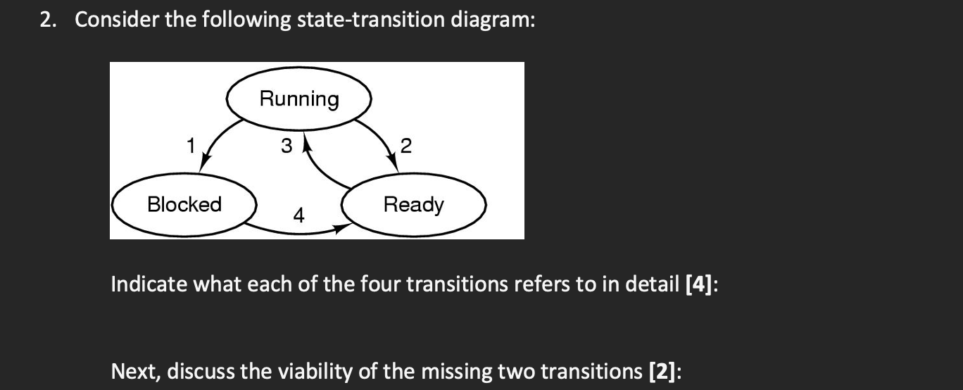 Solved 2. Consider the following state-transition diagram: | Chegg.com