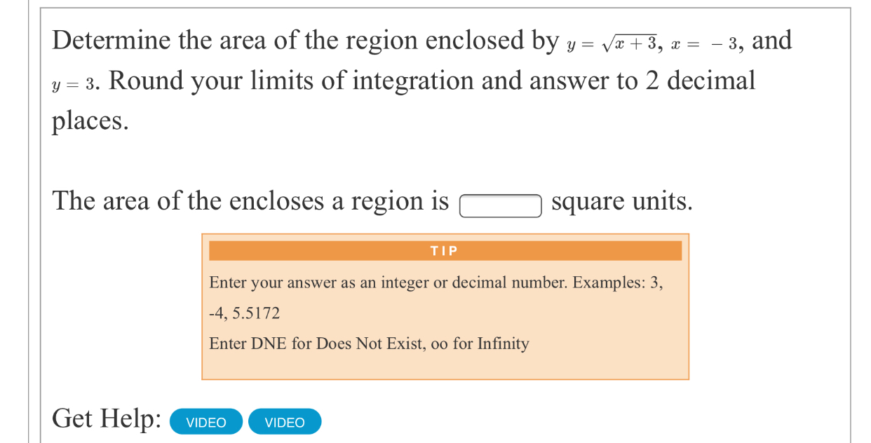 Solved -3, and Determine the area of the region enclosed by | Chegg.com