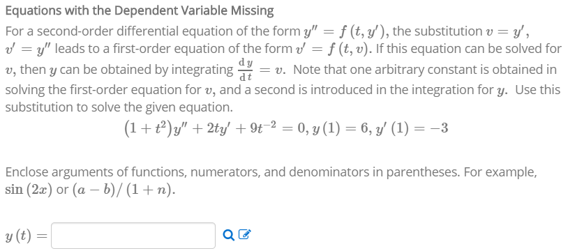 Solved Equations with the Dependent Variable Missing For a | Chegg.com