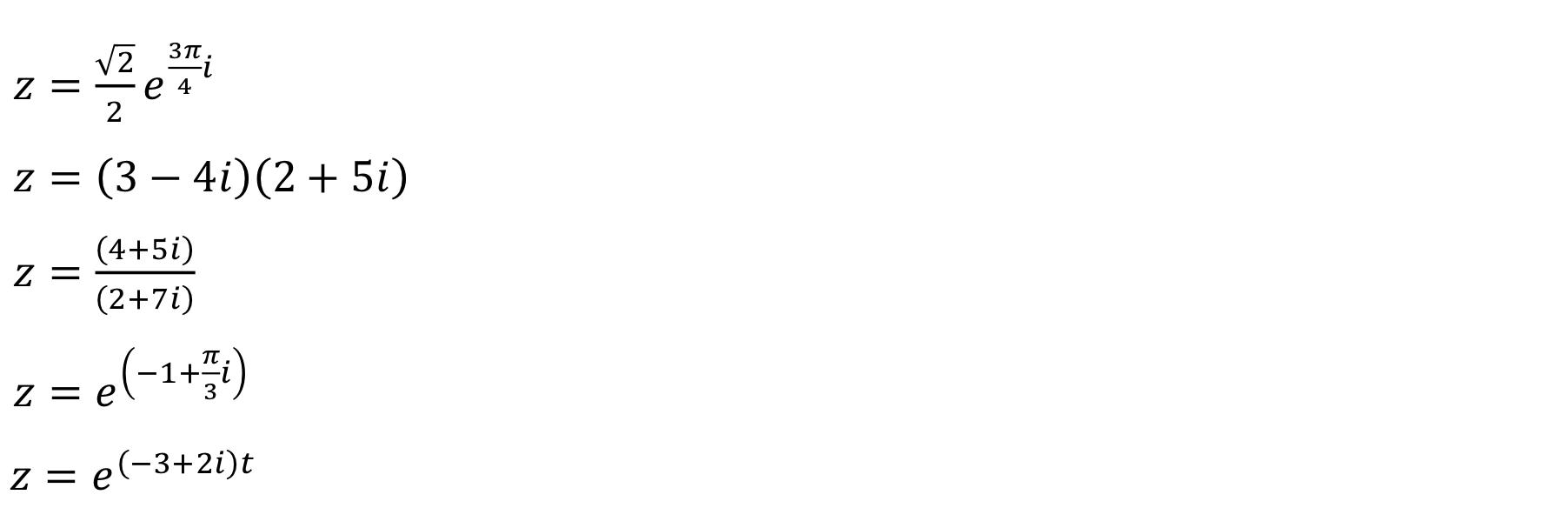 Solved Reduce each of the following expressions to a complex | Chegg.com