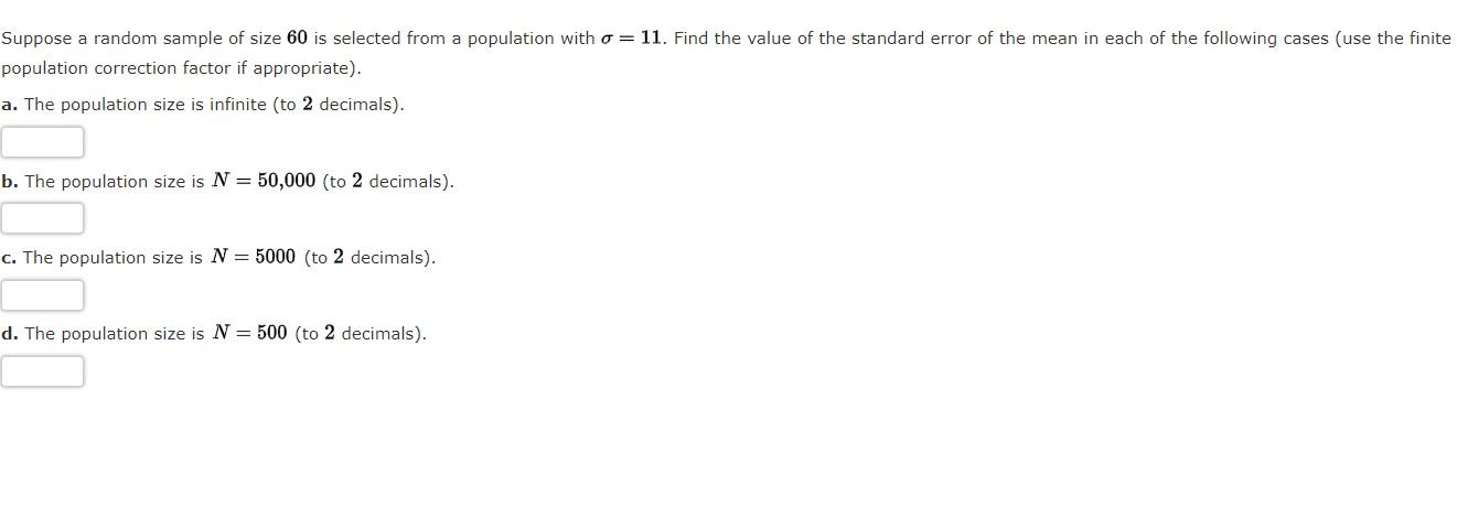 Solved Suppose a random sample of size 60 is selected from a | Chegg.com