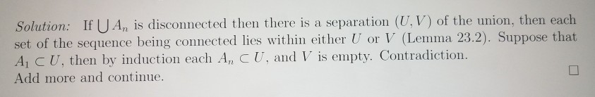 Solved Let(Ax) be a sequence of connected subspaces of X, | Chegg.com