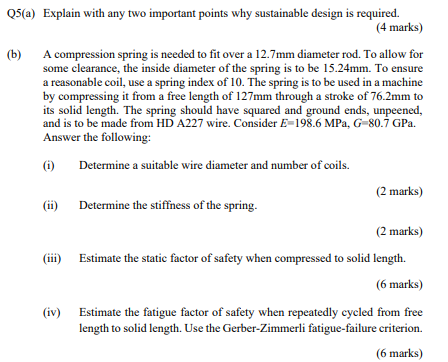 Solved This is Mechanical engineering design subject | Chegg.com