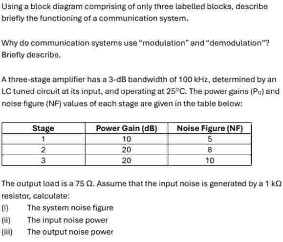 Solved Using a block diagram comprising of only three | Chegg.com