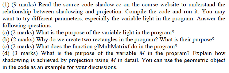 Solved #include #include #include /* glut.h */ void | Chegg.com