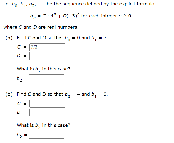 Solved Let bo, b1, 621 be the sequence defined by the | Chegg.com