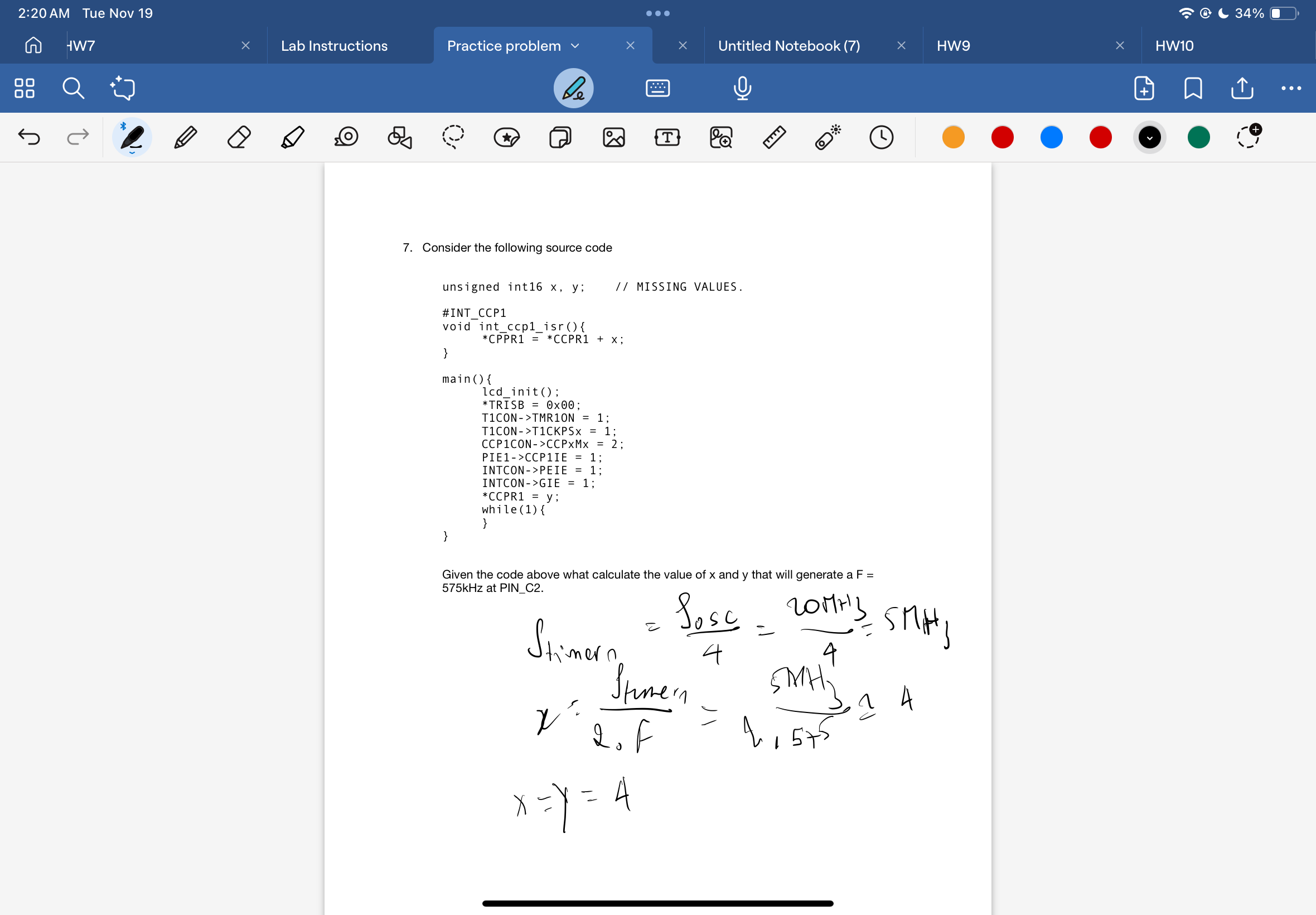 Solved 7. ﻿Consider the following source code```unsigned | Chegg.com