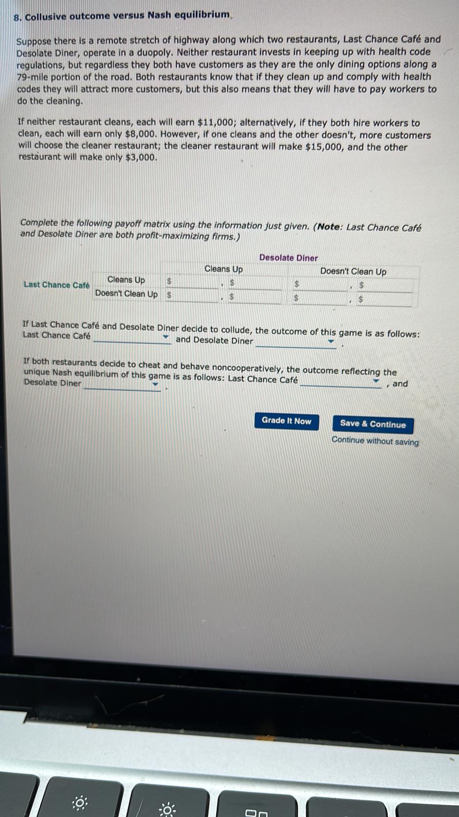 Solved Collusive outcome versus Nash equilibrium.Suppose | Chegg.com