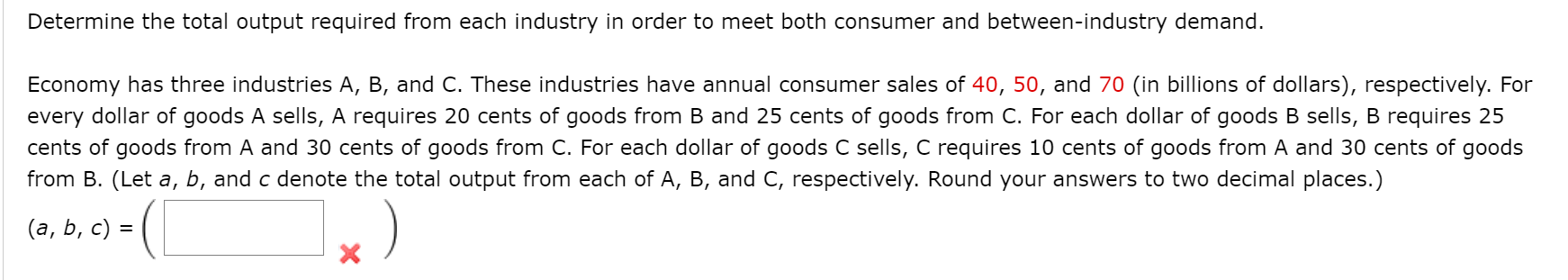 Solved Determine the total output required from each | Chegg.com