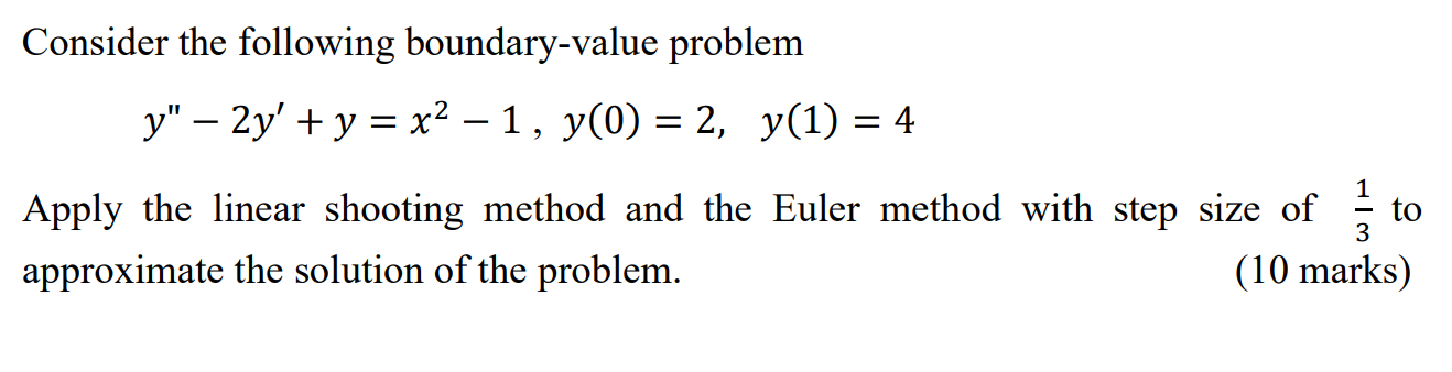 Solved Consider the following boundary-value problem y" – | Chegg.com