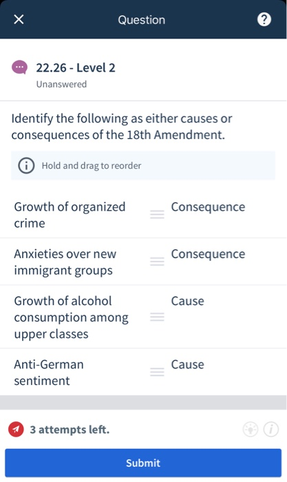 Solved Question ? 22.26 - Level 2 Unanswered Identify the | Chegg.com