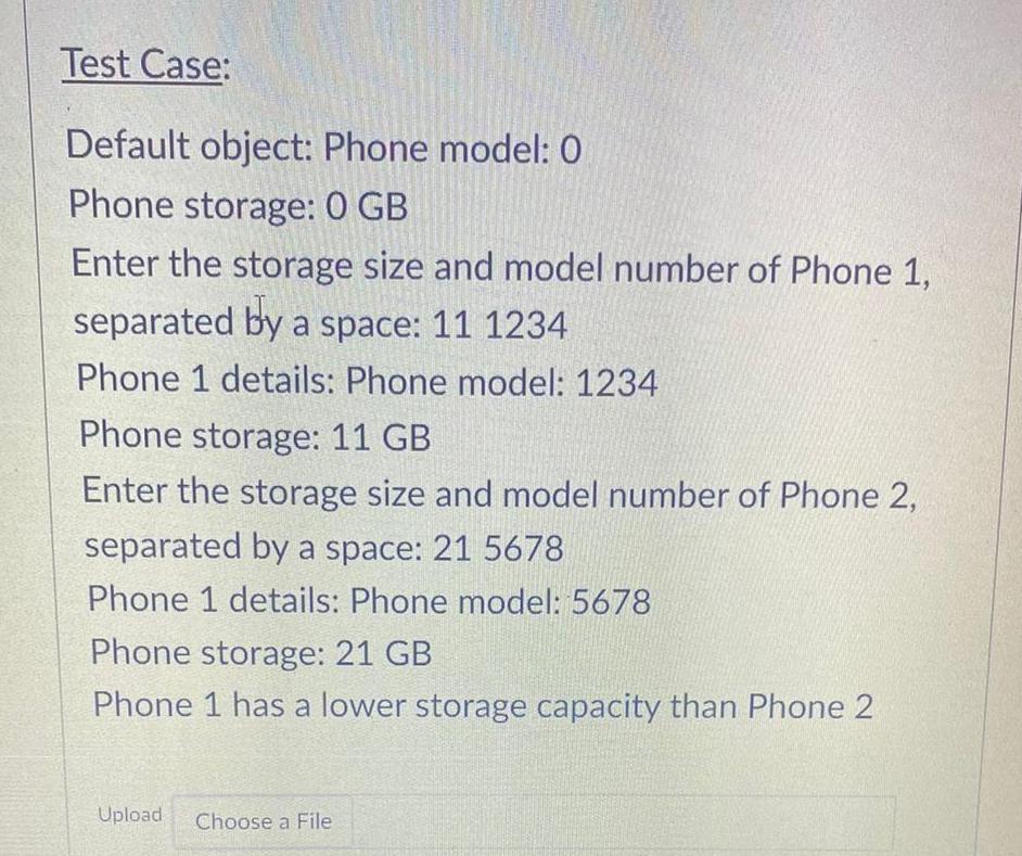 Solved Write a C++ program that compares two Phone objects | Chegg.com
