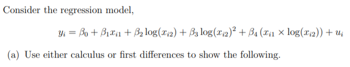 Solved Consider the regression model, Yi = Bo + B12 i + B2 | Chegg.com
