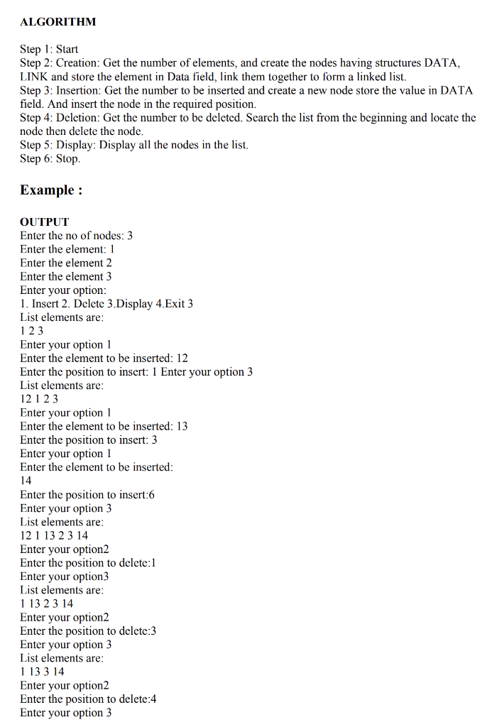 Solved Chapter Simple linked list Singly Linked List 2 PRE | Chegg.com