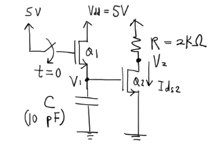 Use Vtn=1V and Kn =1 mA/V^2 as NMOS parameters for | Chegg.com