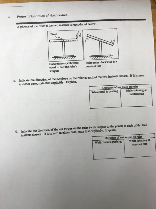 Solved A ruler is on a pivot through its center The ruler is | Chegg.com