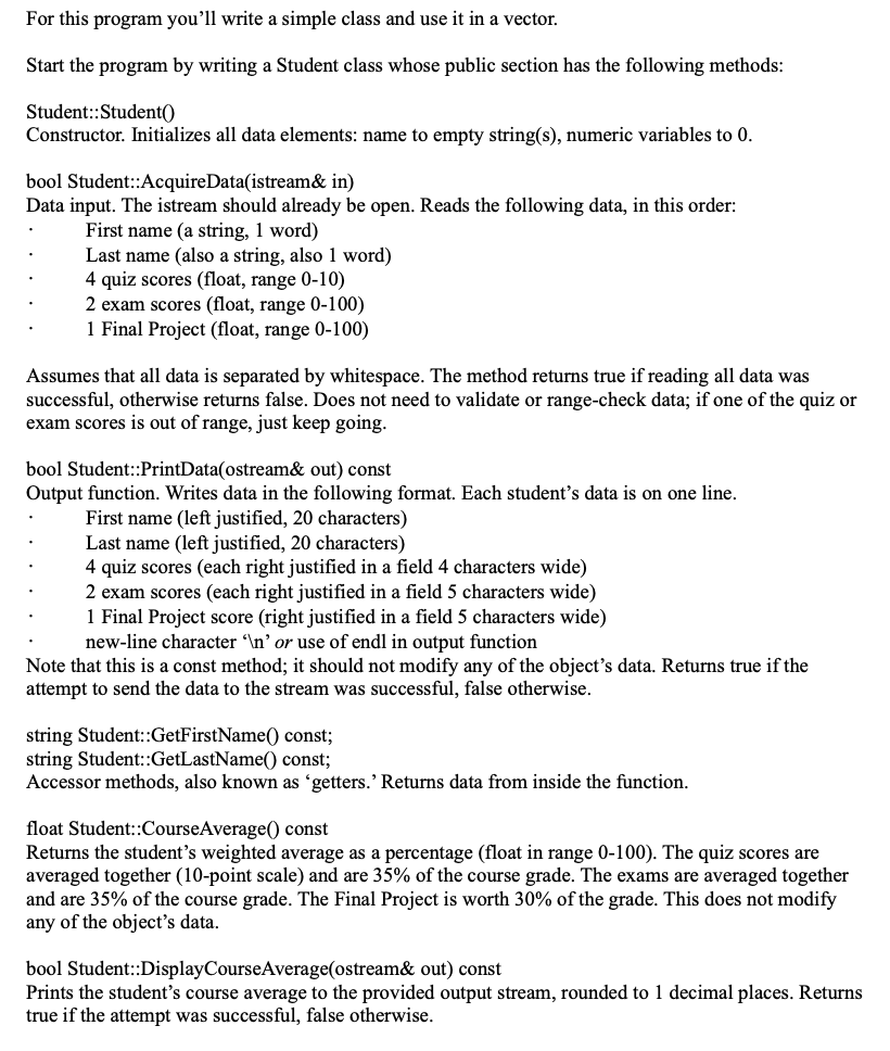 Solved In. C++ please do not copy from any other answers | Chegg.com