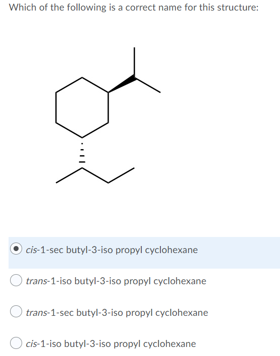 Solved Which of the following is a correct name for this | Chegg.com