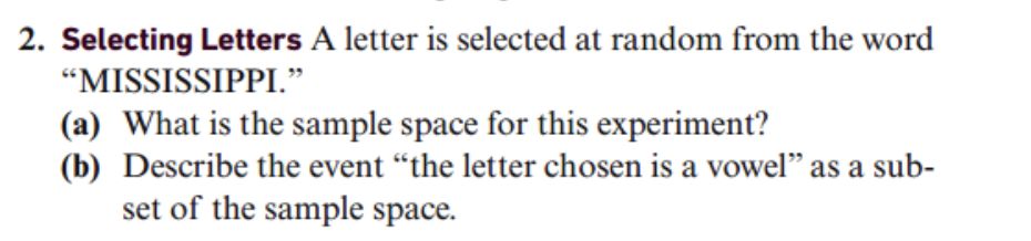 Solved 2. Selecting Letters A letter is selected at random | Chegg.com