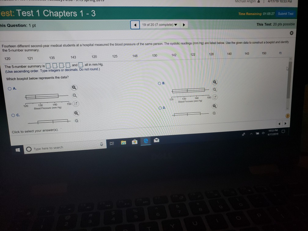 Solved Michael Anglin & T 4/17719 10:53 PM est: Test 1 | Chegg.com