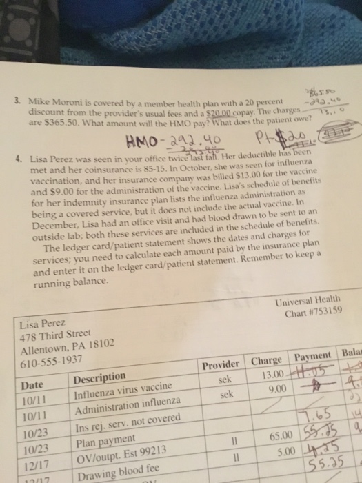 Solved 3. Mike Moroni is covered by a member health plan | Chegg.com