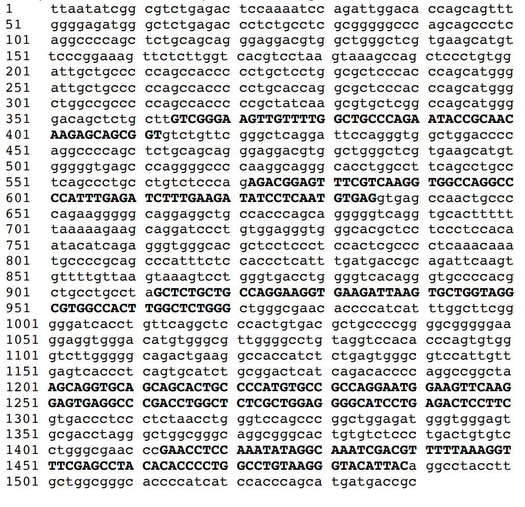 Solved Give the range of nucleotides that code for the | Chegg.com