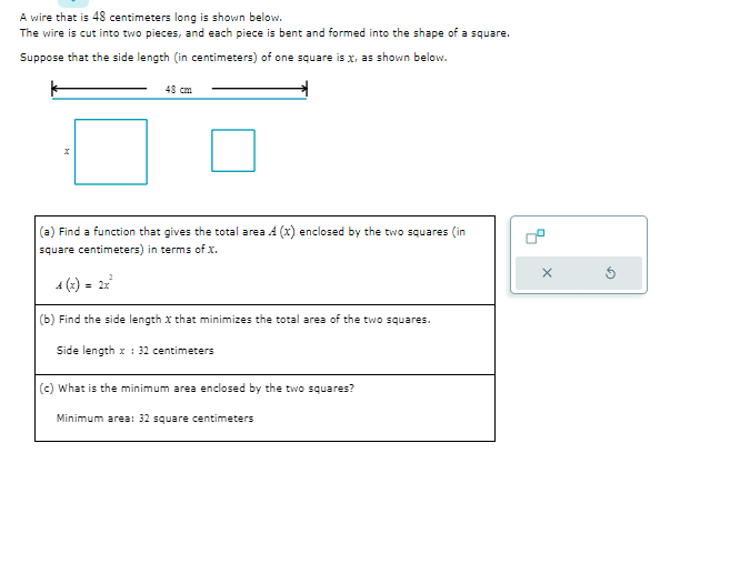 Solved A wire that is 48 centimeters long is shown below. | Chegg.com