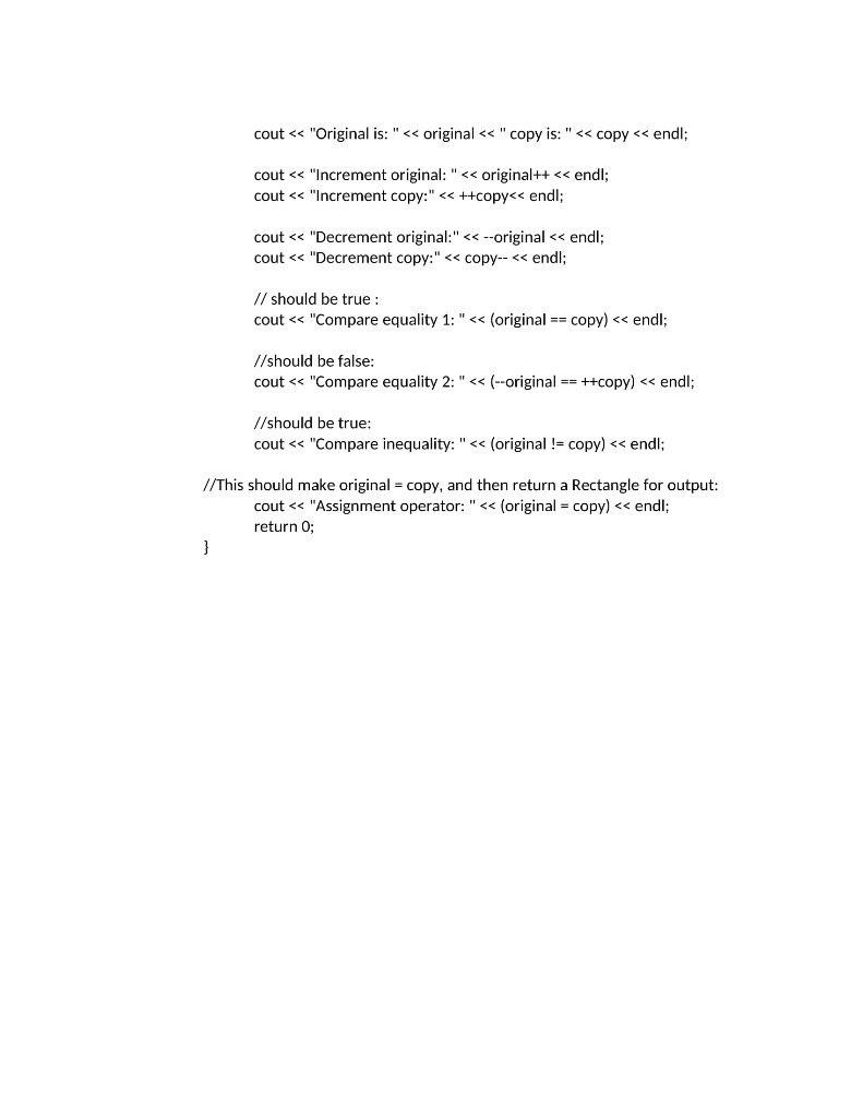 Solved CST8219 - C++ Programming Lab 5 1. Implement the | Chegg.com
