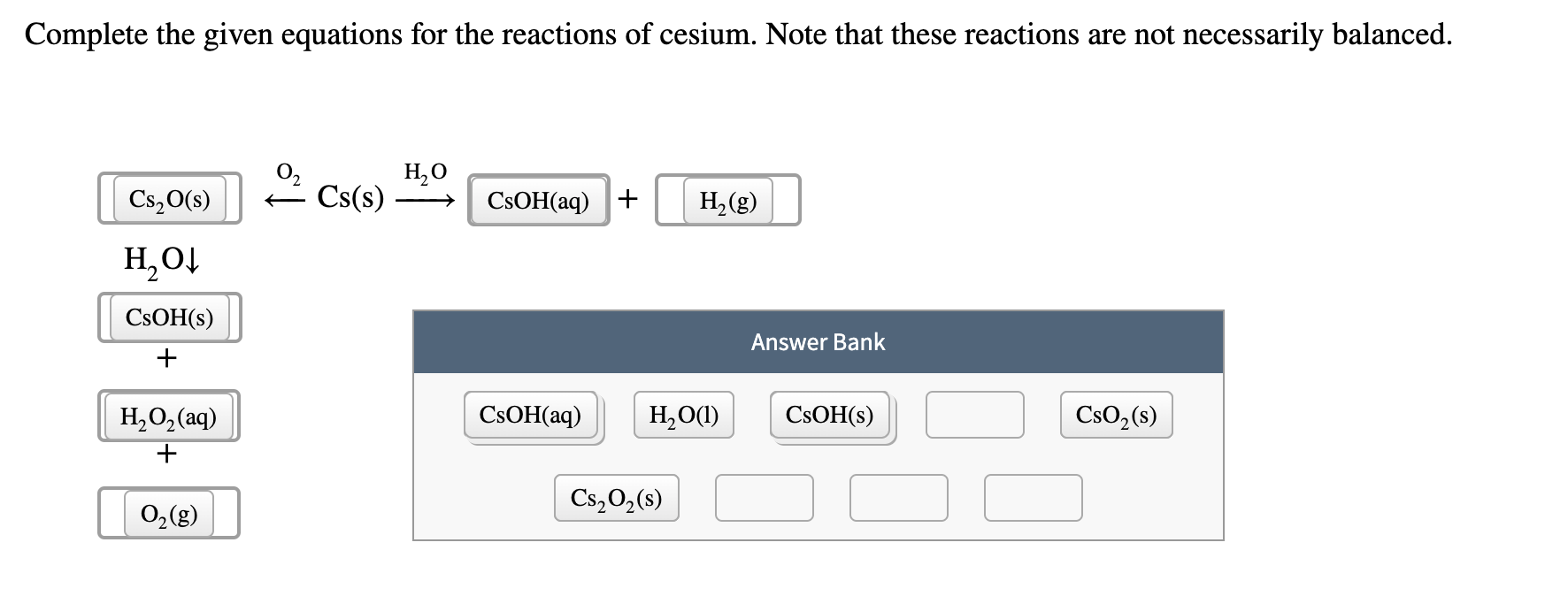 Solved Complete the given equations for the reactions of | Chegg.com