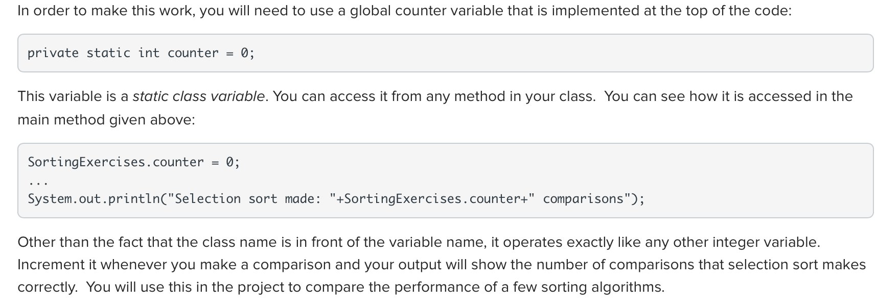 Solved For the first part of this lab, consider the method | Chegg.com