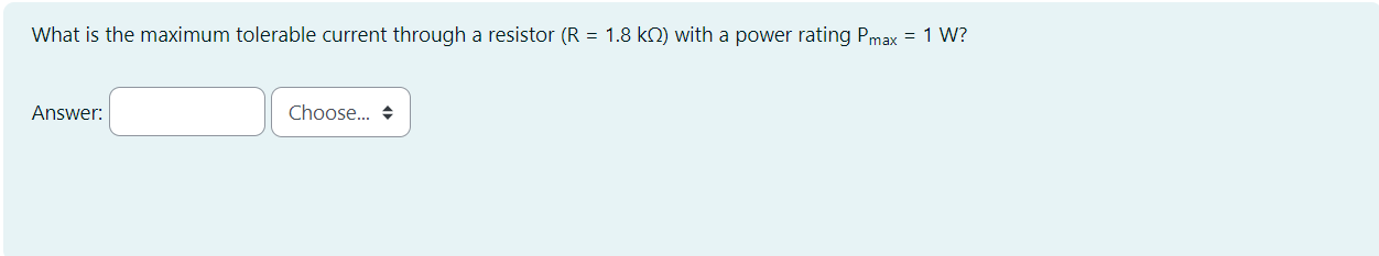 Solved What is the maximum tolerable current through a | Chegg.com
