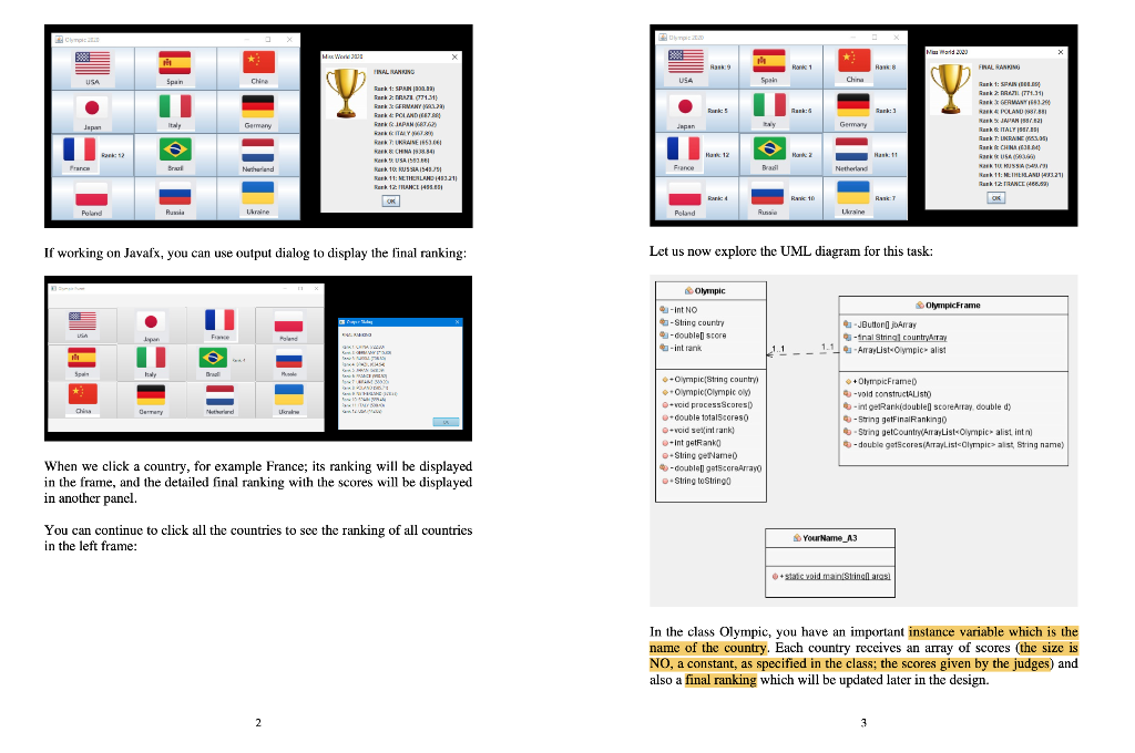Objectives: Practice java programming with GUI Task | Chegg.com